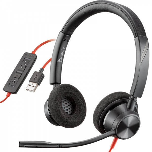 Plantronics Blackwire 3320 Duo USB PC Headset Refurbished, 76J16AA ...